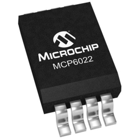 MCP6022-I/SN | Microchip MCP6022-I/SN 双 运算放大器, 10MHz增益带宽积, 3 至 5V, 轨至轨输出, 8引脚 SOIC封装 | Microchip ...