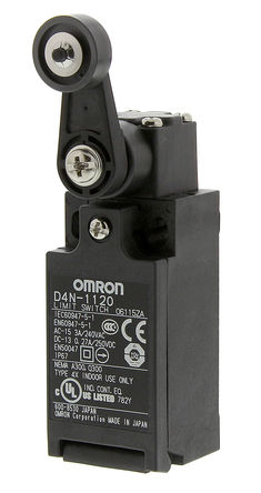 D4N-1120 | Omron D4N 系列 安全开关 D4N-1120, 带转子杠杆执行器, 常开/常闭 | Omron|621-1515